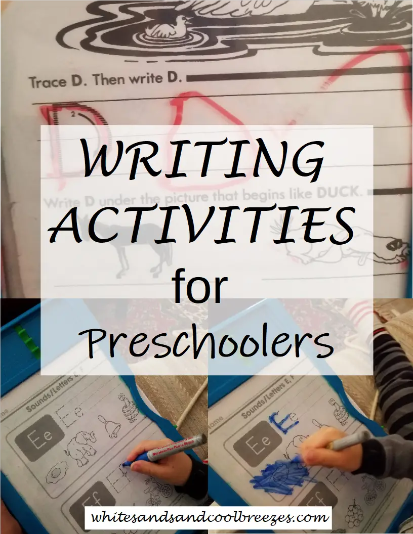 How To Encourage Your Preschoolers Writing Skills - White Sands and ...