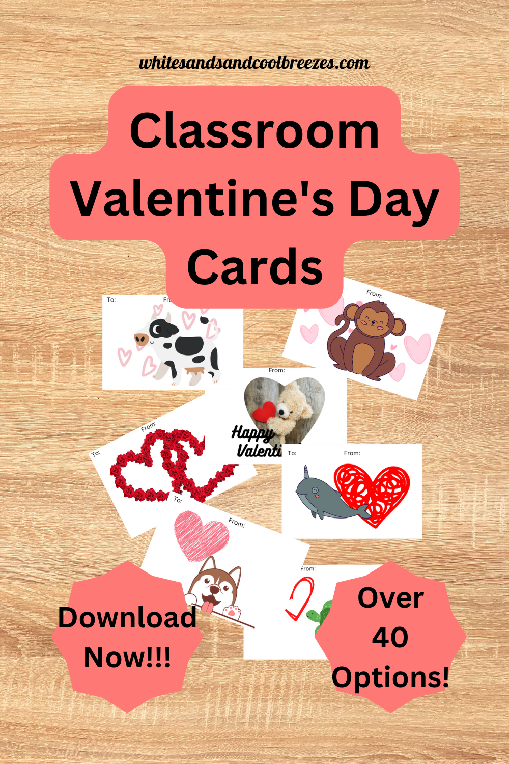 Classroom Valentine Ideas - White Sands and Cool Breezes